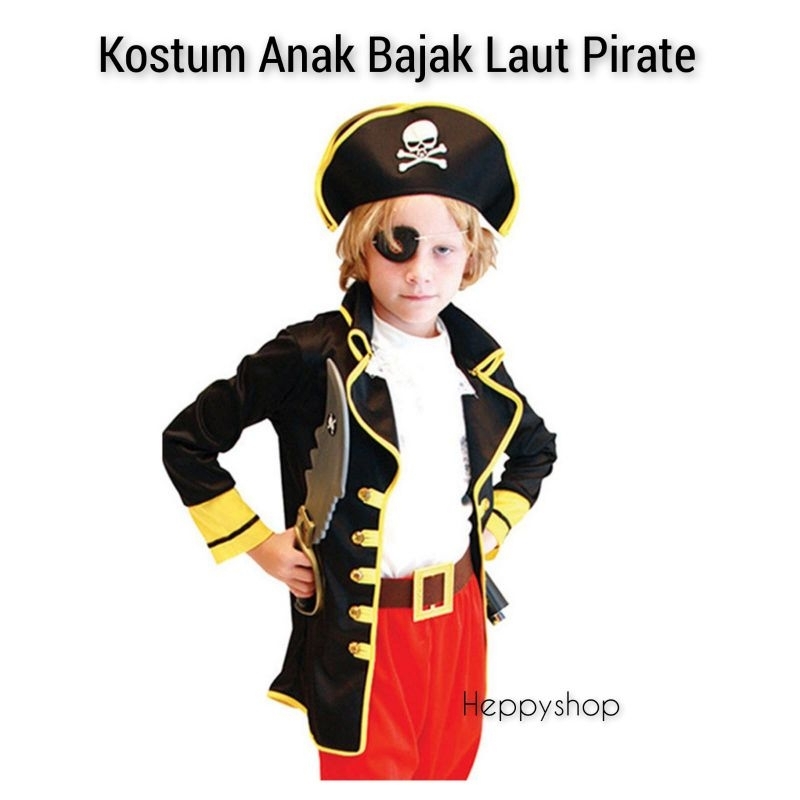 Jual Kostum Anak Bajak Laut Laki Laki Pirate Boy Cosplay Pirates ...