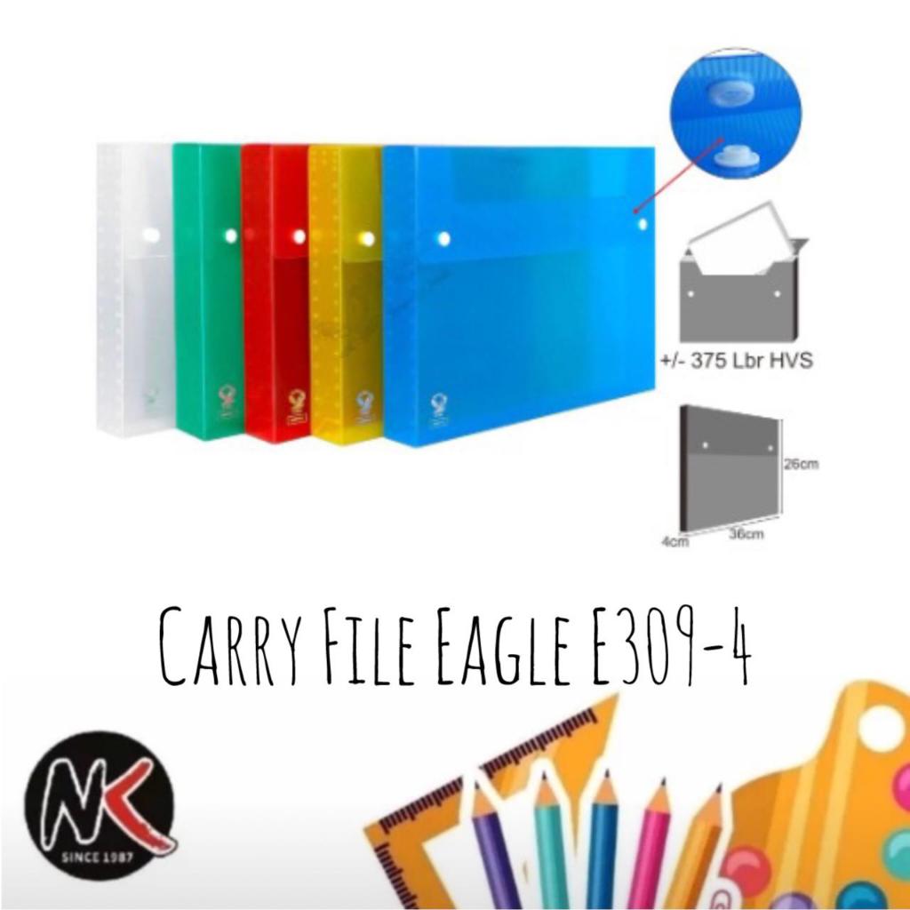Jual Map Plastik Kancing/Carry File Eagle E 309-4 (4 cm)/Map Plastik ...