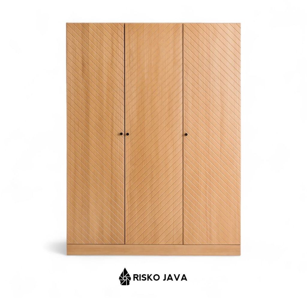 Jual Almari 3 Pintu Kayu Jati / Lemari Pakaian Minimalis / Almari Ruang ...