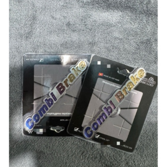 Jual EMBLEM TITANIUM (1 PCS) LOGO TULISAN COMBI BRAKE ORIGINAL VIETNAM ...