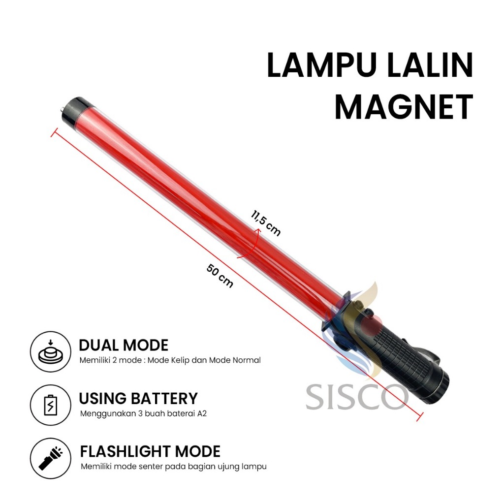 Jual Lampu Lalin Magnet 40cm 50cm Senter Lalin Parkir Security Parkir ...
