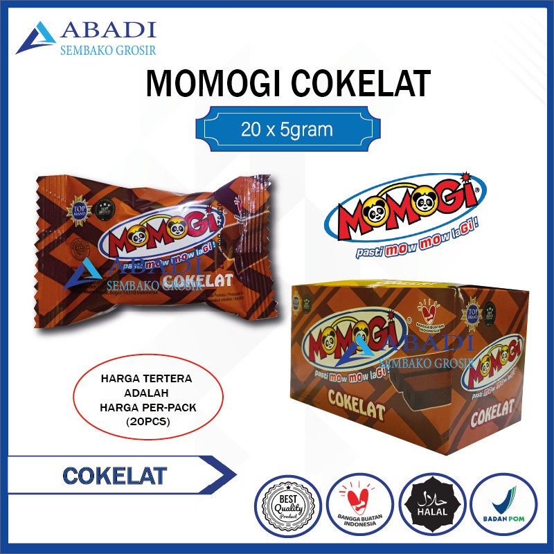Jual MOMOGI Stick Snack Chocolate Cokelat Coklat 1 Box 1 Pak 5 gram | Shopee Indonesia