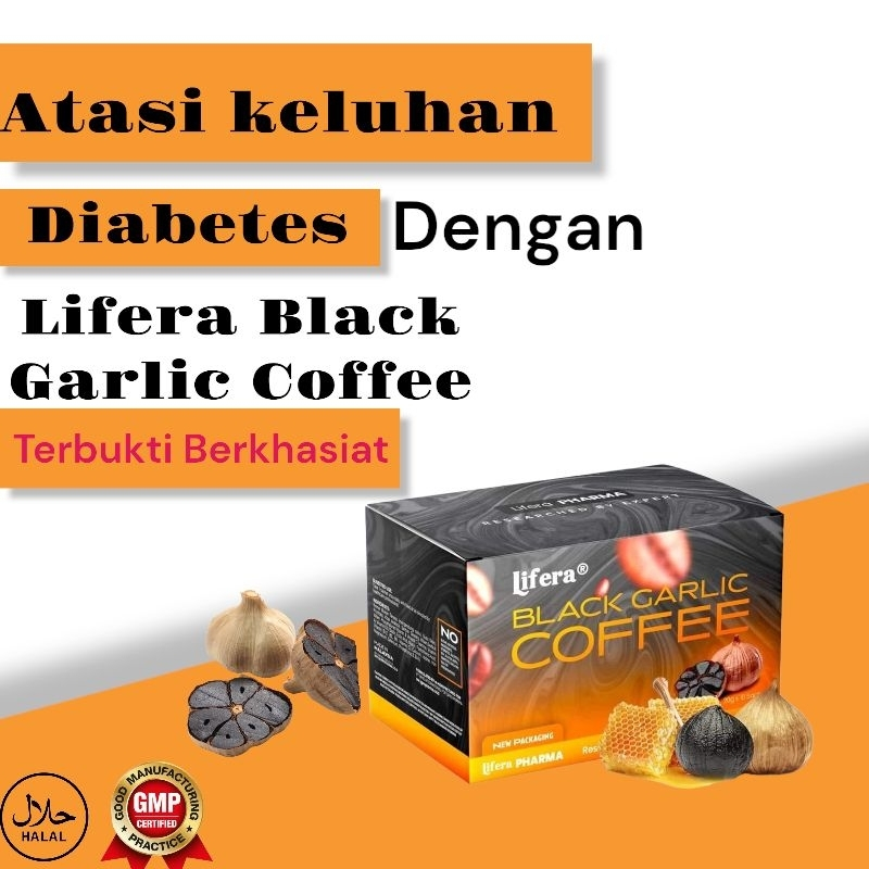 Jual Lifera Black Garlic Coffee Herbal Kesehatan Diabetes Jantung Gula ...