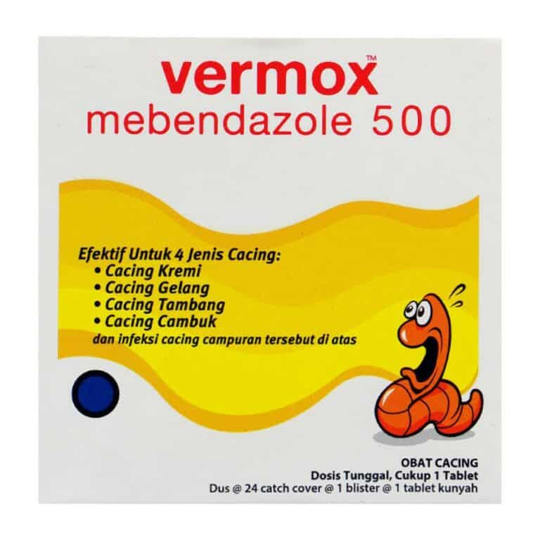 Jual Vermox 500 Mg - Obat cacing, Mengatasi infeksi akibat parasit ...