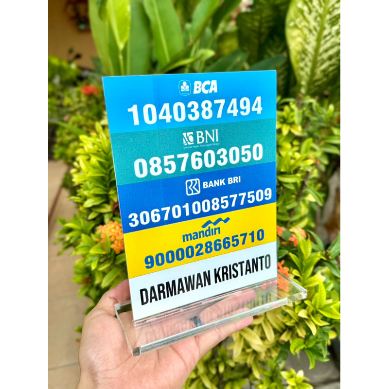 Jual UKURAN 15x20 BISA CUSTOM REKENING AKRILIK MEJA | Shopee Indonesia