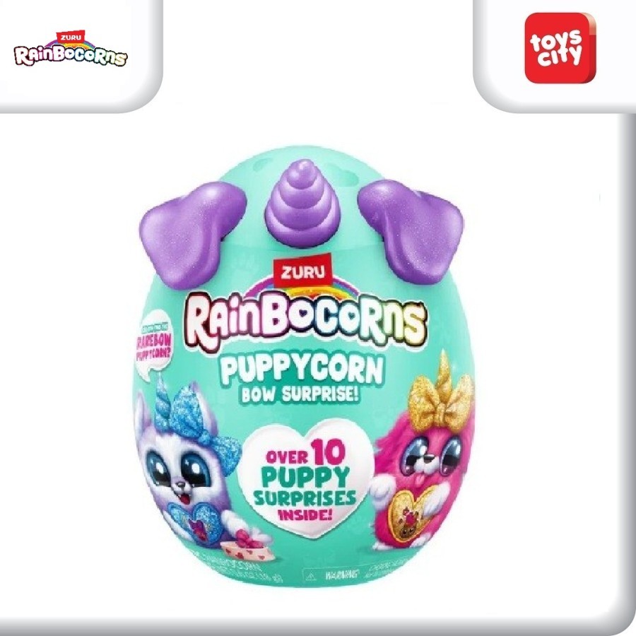 Jual Zuru Rainbocorns Puppycorn Bow Surprise Animal Plush Doll Mainan ...