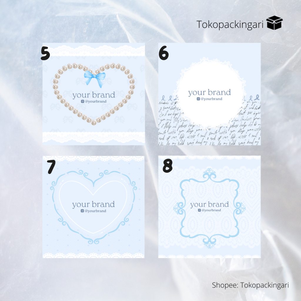 Jual Alas Packing | Blue Coquette Series | FREE PLASTIK | Paper ...