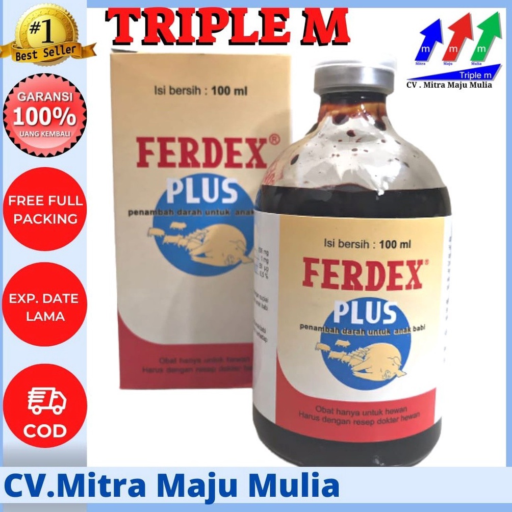 Jual FERDEX PLUS 1 ml Penambah Darah Anak Babi Zat Besi Hewan Ternak ...