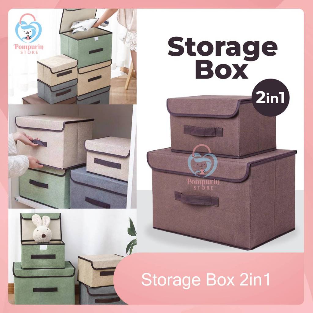 Jual Storage Box 2in1 - Kotak Box Penyimpanan Organizer Serbaguna ...