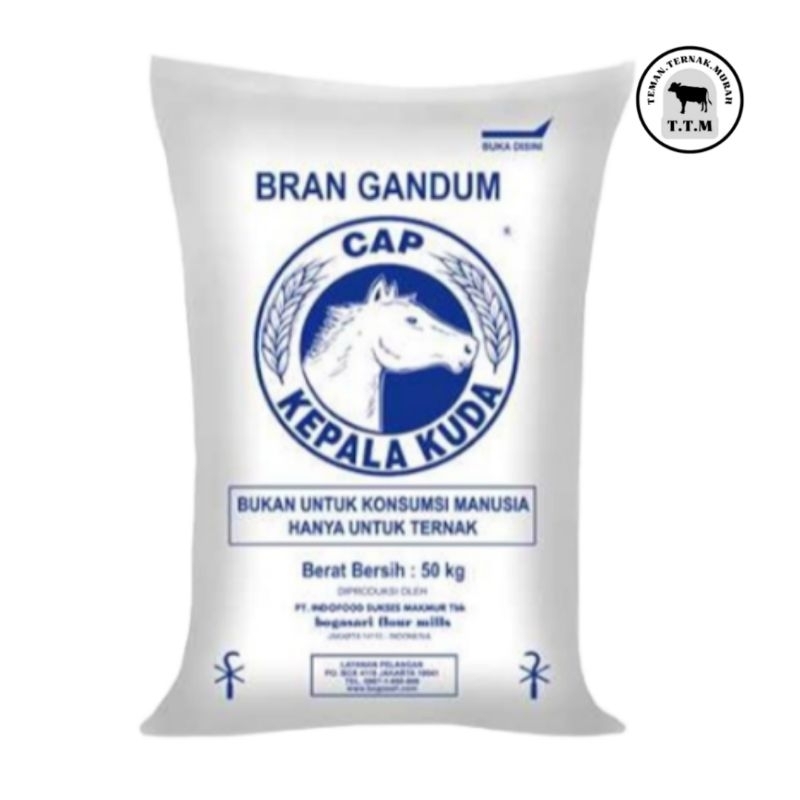 Jual BRAN CAP KEPALA KUDA REPACK 5 KG - BRAN GANDUM PAKAN TERNAK - BRAN ...