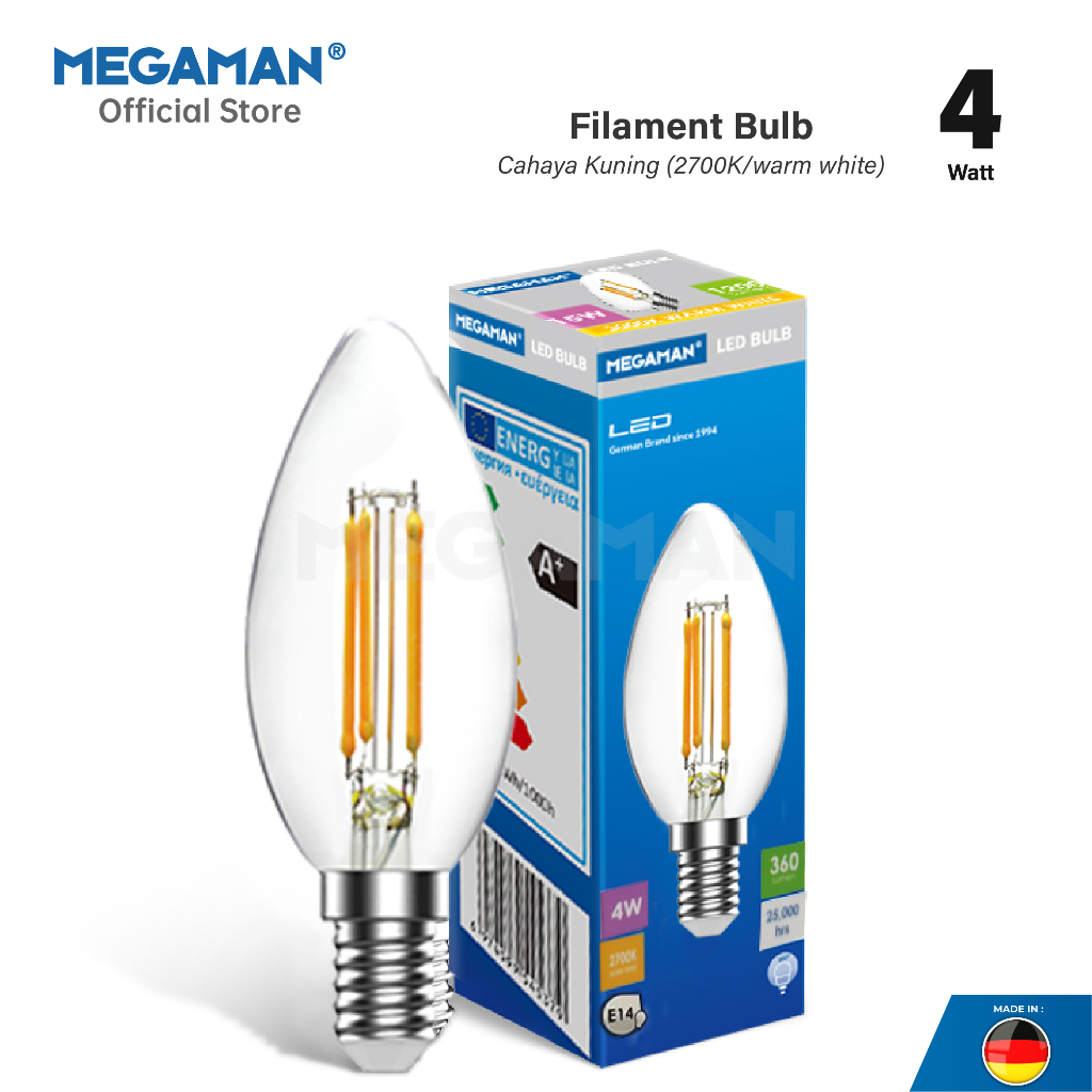 Jual Lampu Filament MEGAMAN YTFC35 CL 4W 2700K 170-240V | Shopee Indonesia