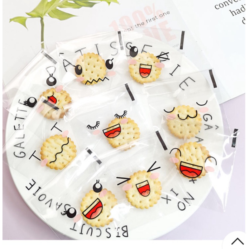 Jual BLANJA.ids [100 LEMBAR] Plastik cookie 4 Motif Packing cookies ...