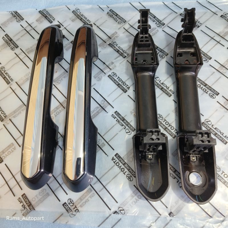 Jual hendel handle pintu luar toyota innova zenix warna hitam chrome ...
