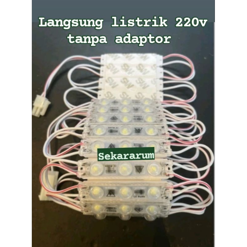 Jual lampu led 3 mata AC colok listrik tanpa adaptor ac 220v 1,5 watt ...