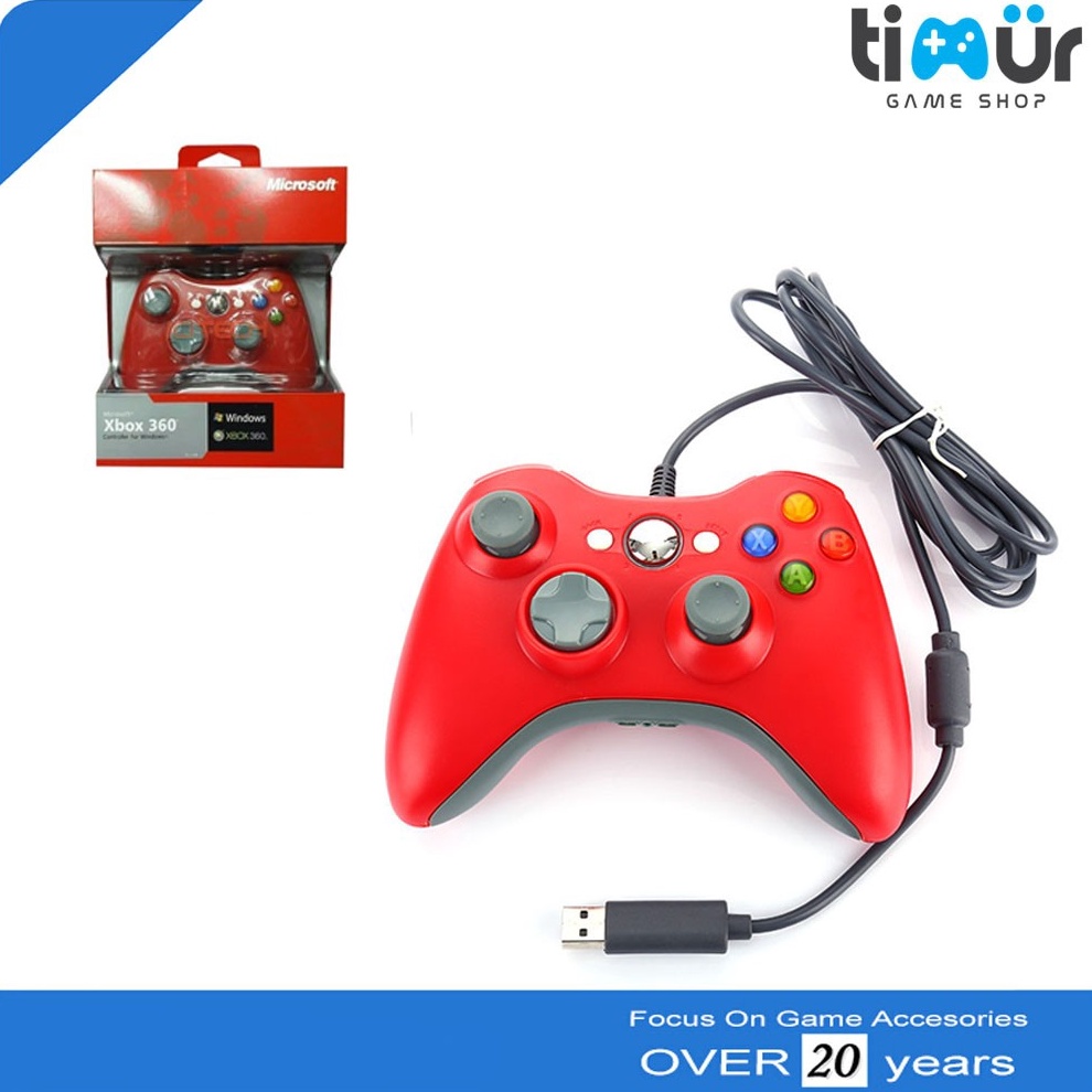 Jual TERBAIK Stik Stick Controller Xbox 36 PC Laptop Wired Warna Merah ...
