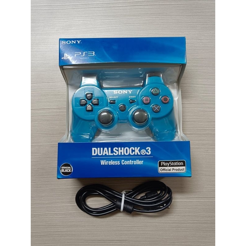 Jual STIK PS3 WIRELESS OP ORI PABRIK WARNA BIRU TOSCA SUPPORT PC HP ...