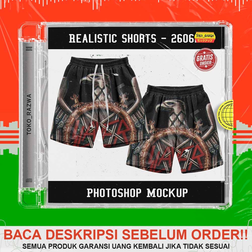 Jual Photoshop Mockup - Realistic Shorts - 260624 | Shopee Indonesia