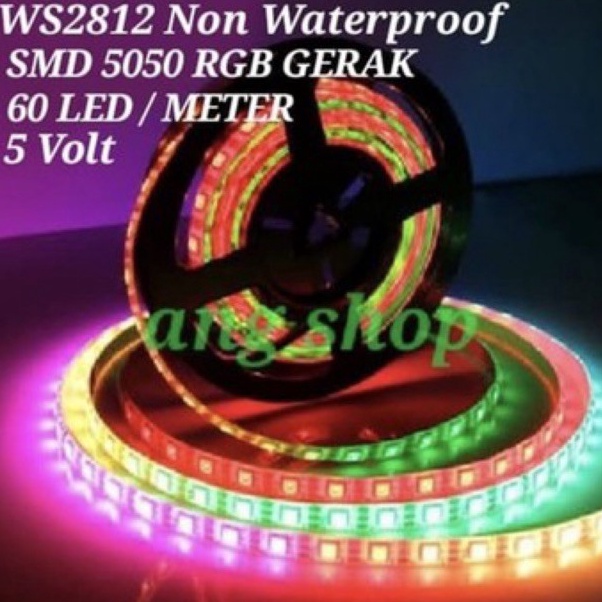 Jual KODE D84X Led Strip Flexible WS2812 WS 2812 55 RGB Gerak 3 Led Per ...