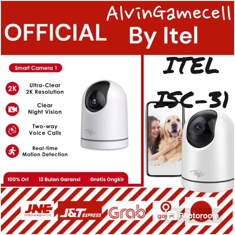 Jual Itel ISC-31 2MP Smart Wifi Pan Tilt IP Camera CCTV Indoor Home Security Camera 2K CCTV ...