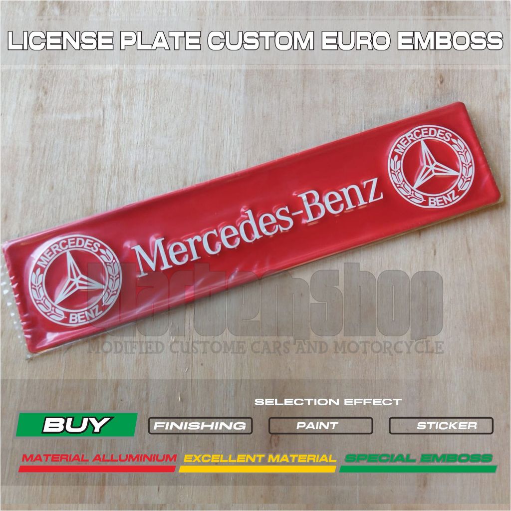 Jual PLAT CUSTOM EMBOSS EURO LOOK MERCEDES BENZ | Shopee Indonesia
