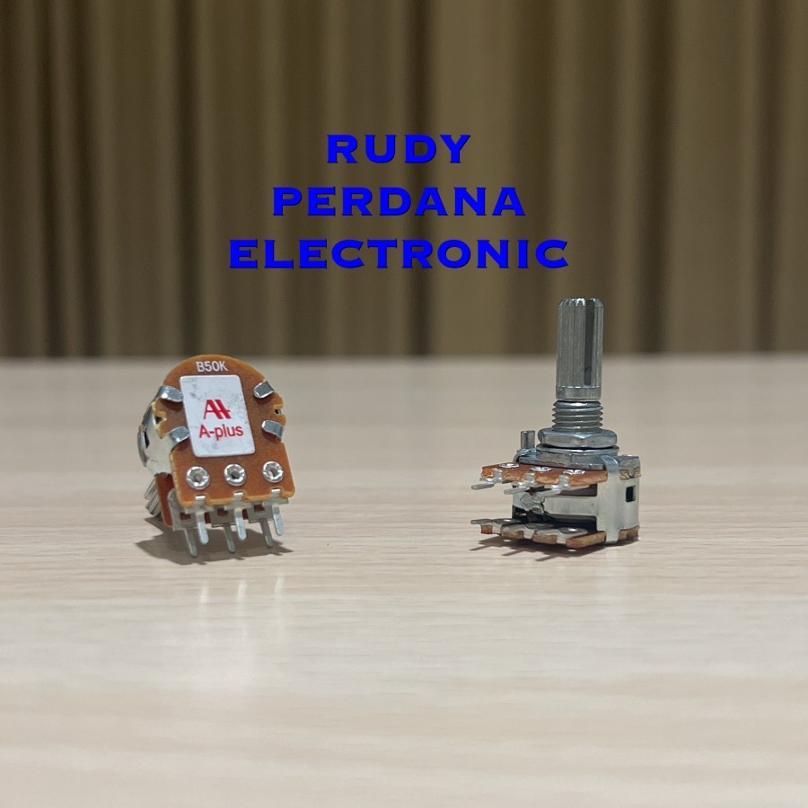 Jual POTENSIO 50K 50 K OHM Ω STEREO ROTARY KLIK A-PLUS APLUS ALPHA ...