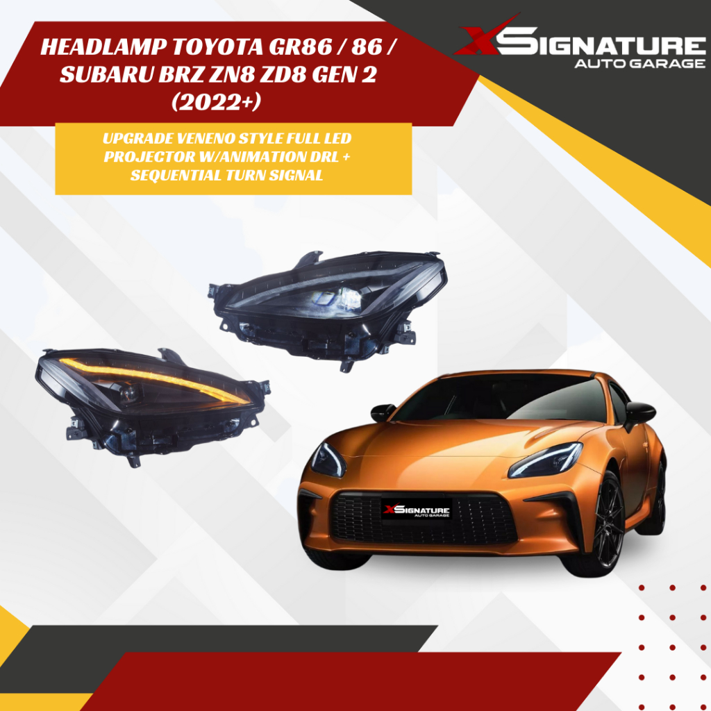 Jual HEADLAMP TOYOTA GR86 / SUBARU BRZ ZN8 ZD8 86 GEN 2 (2022+) UPGRADE ...