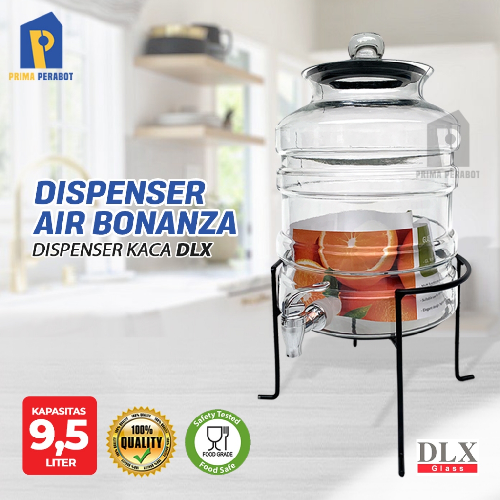 Jual DLX Galon Dispenser Air Kaca Glass Water Beverage Dispenser 9,5 ...