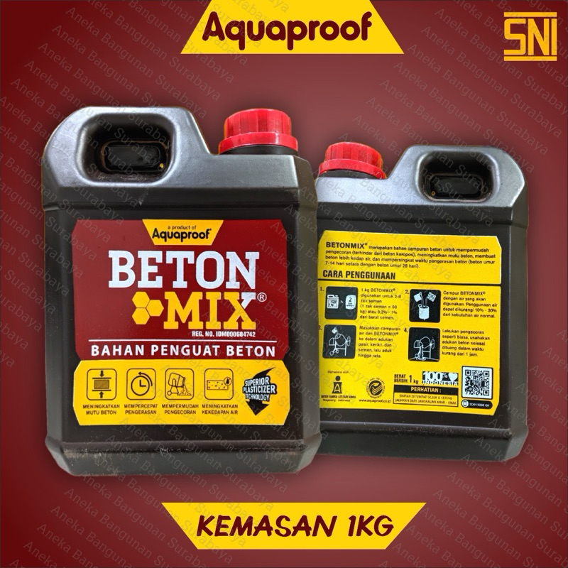 Jual Beton mix AQUAPROOF 1kg obat pengeras penguat cor beton | Shopee ...