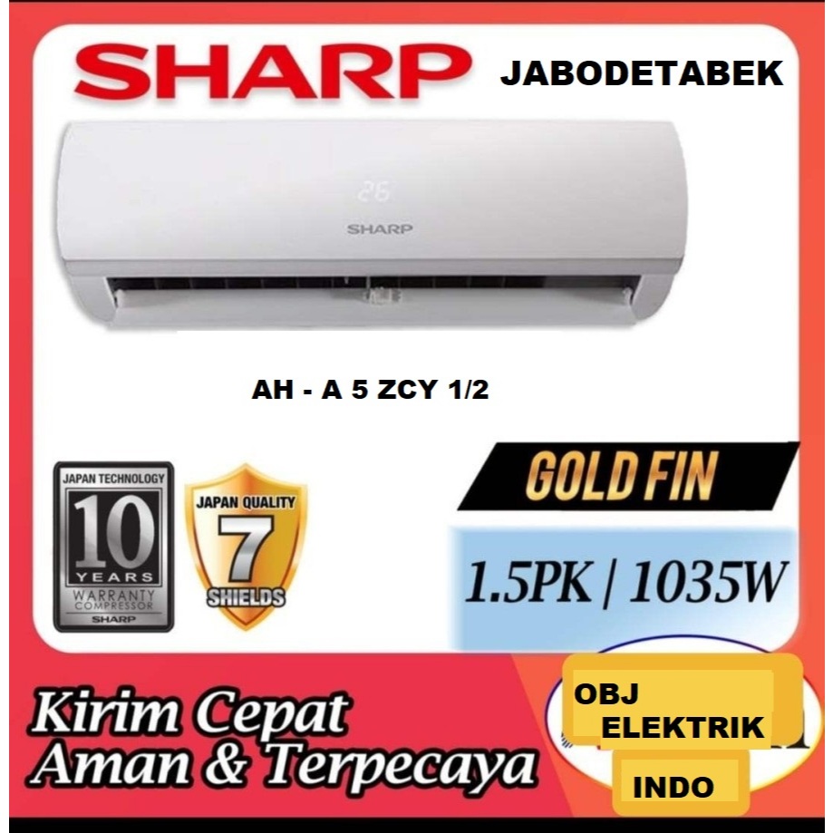 Jual AC 1.5 PK SHARP AH-A12ZCY SPLIT STANDARD 12 ZCY (UNIT ONLY ...