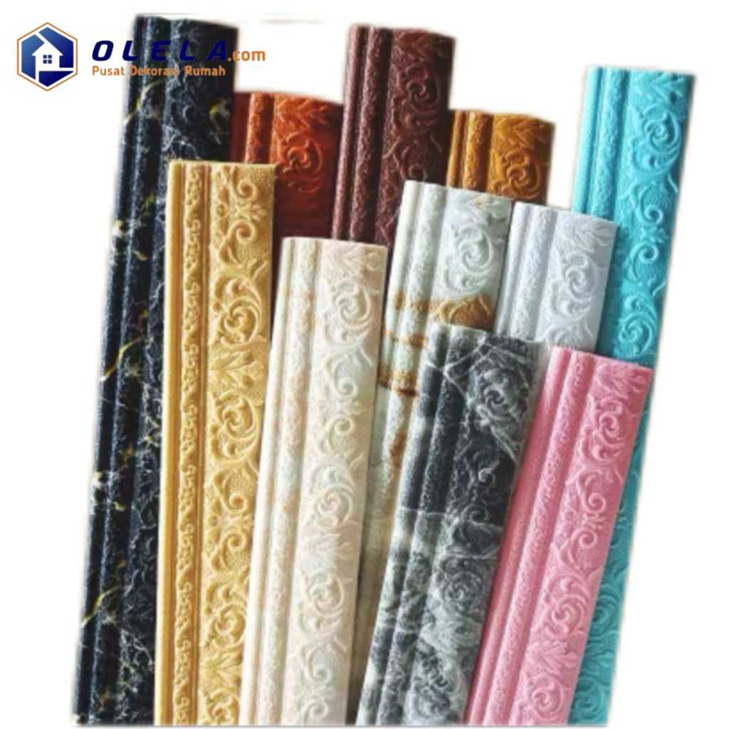 Jual Wall Border 3D Foam List Dinding 3D Wallpaper Dinding List Stiker ...