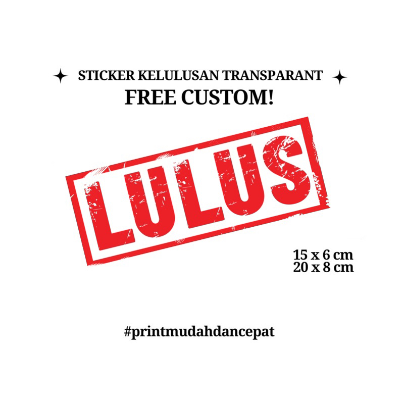 Jual Sticker Transparant Wisuda Kelulusan (Baca Deskripsi) | Shopee ...
