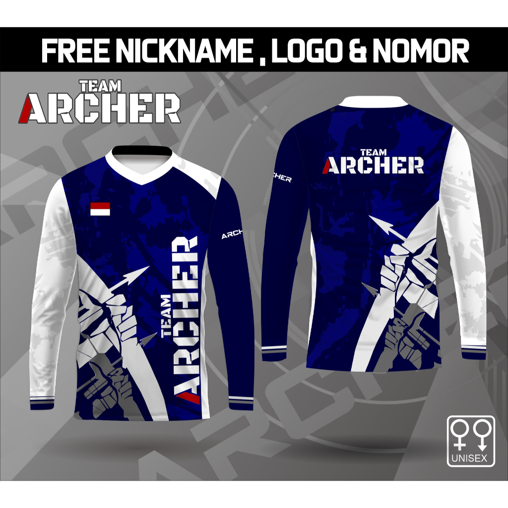 Jual Jersey panahan kaos baju team archery olahraga lengan panjang ...