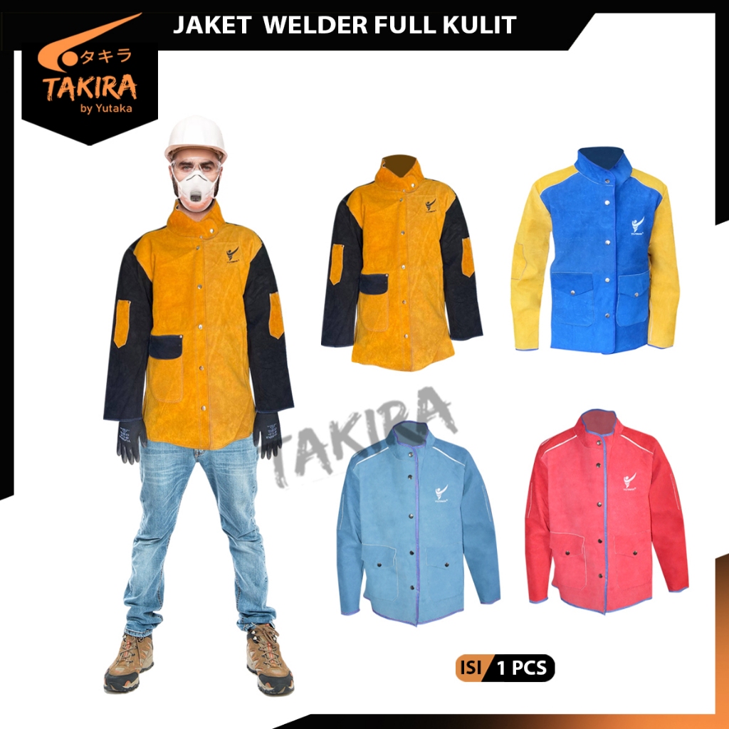 Jual Jaket Las Full Kulit / jacket Welder Full Leather / Jaket Safety ...