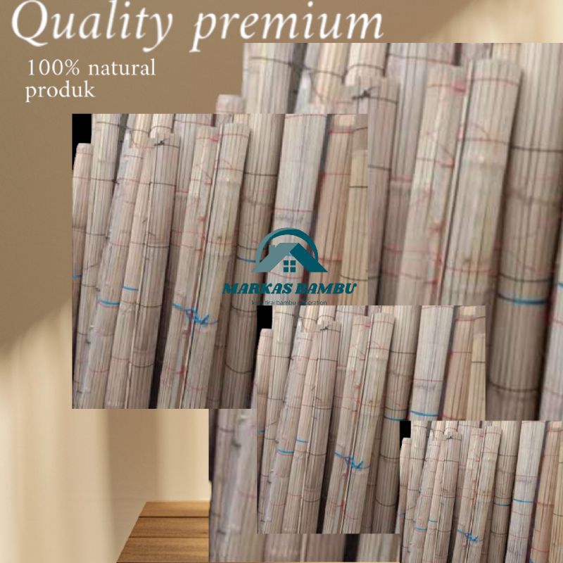 Jual PALING MURAH KREY BAMBU POLOS NATURAL PERNIS PELITUR TIRAI GULUNG LENGKAP TALI PENGGULUNG ...