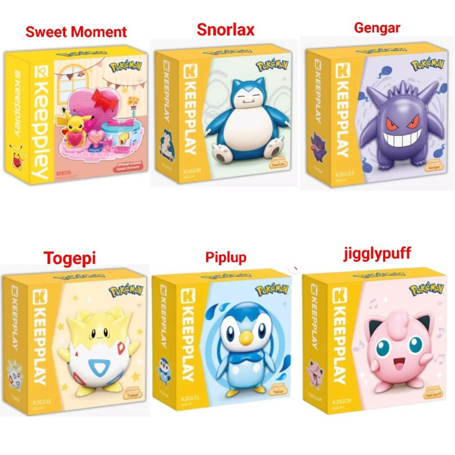 Jual Keeppley Lego Pokemon Figure Sweet Moment Snorlax Gengar Togepi ...