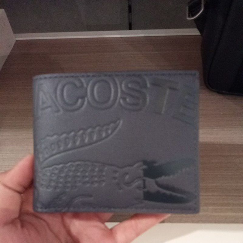 Jual Dompet Kulit Asli Lacoste Original - Navy | Shopee Indonesia