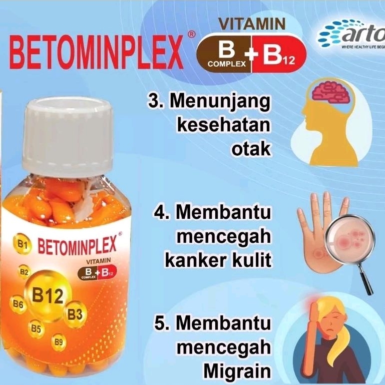 Jual BETOMINPLEX B+B12 isi 100 untuk kesehatan otak dan Saraf anti ...