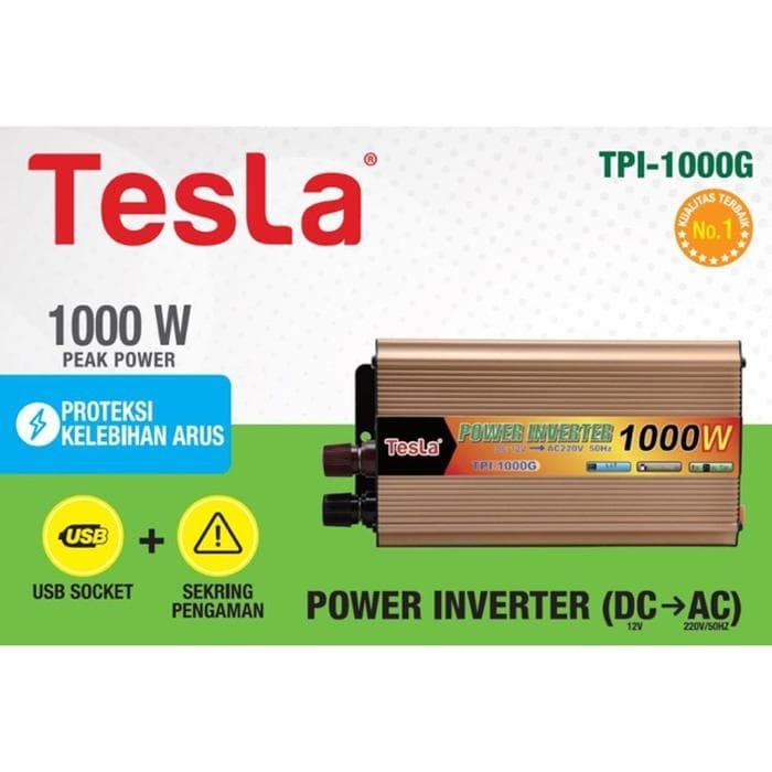 Jual Tesla Power Inverter DC to AC 1000W TPI-1000G | Shopee Indonesia