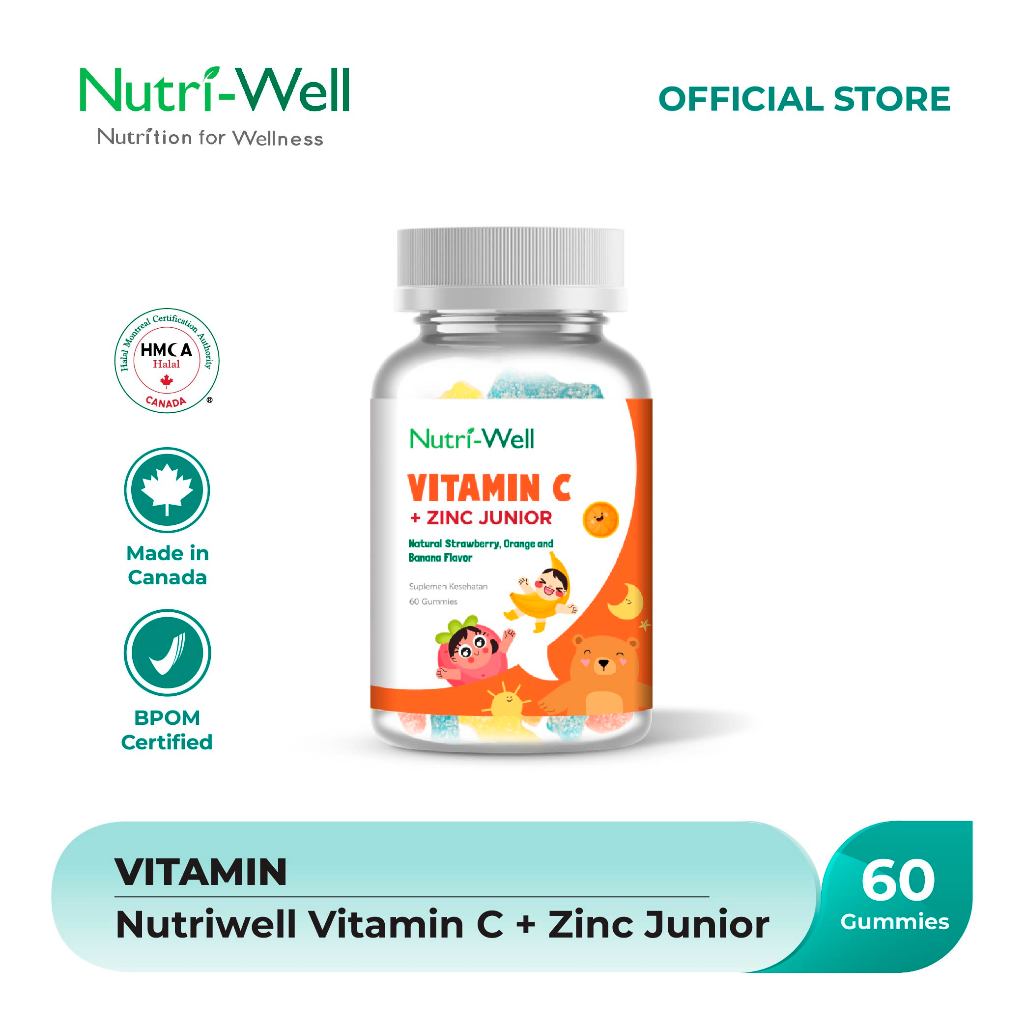 Jual Nutriwell Vitamin C + Zinc Junior - 60 Gummies | Shopee Indonesia