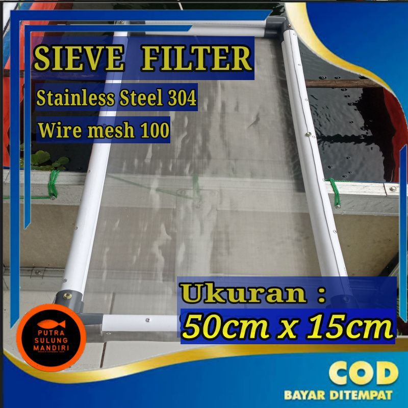 Jual Sieve Filter kolam ikan prefilter air koi mesh 100 micron kuat tahan lama rangaka pipa pvc ...