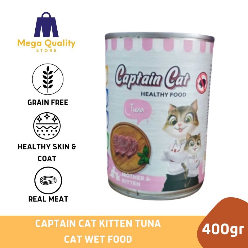 Jual Captain Cat Kitten Tuna Cat Wet Food Kaleng 400gr | Shopee Indonesia