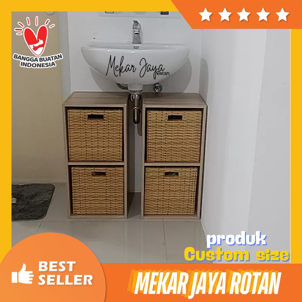 Jual Mekar jaya rotan anyaman rotan sintetis custom size warna wicker ...