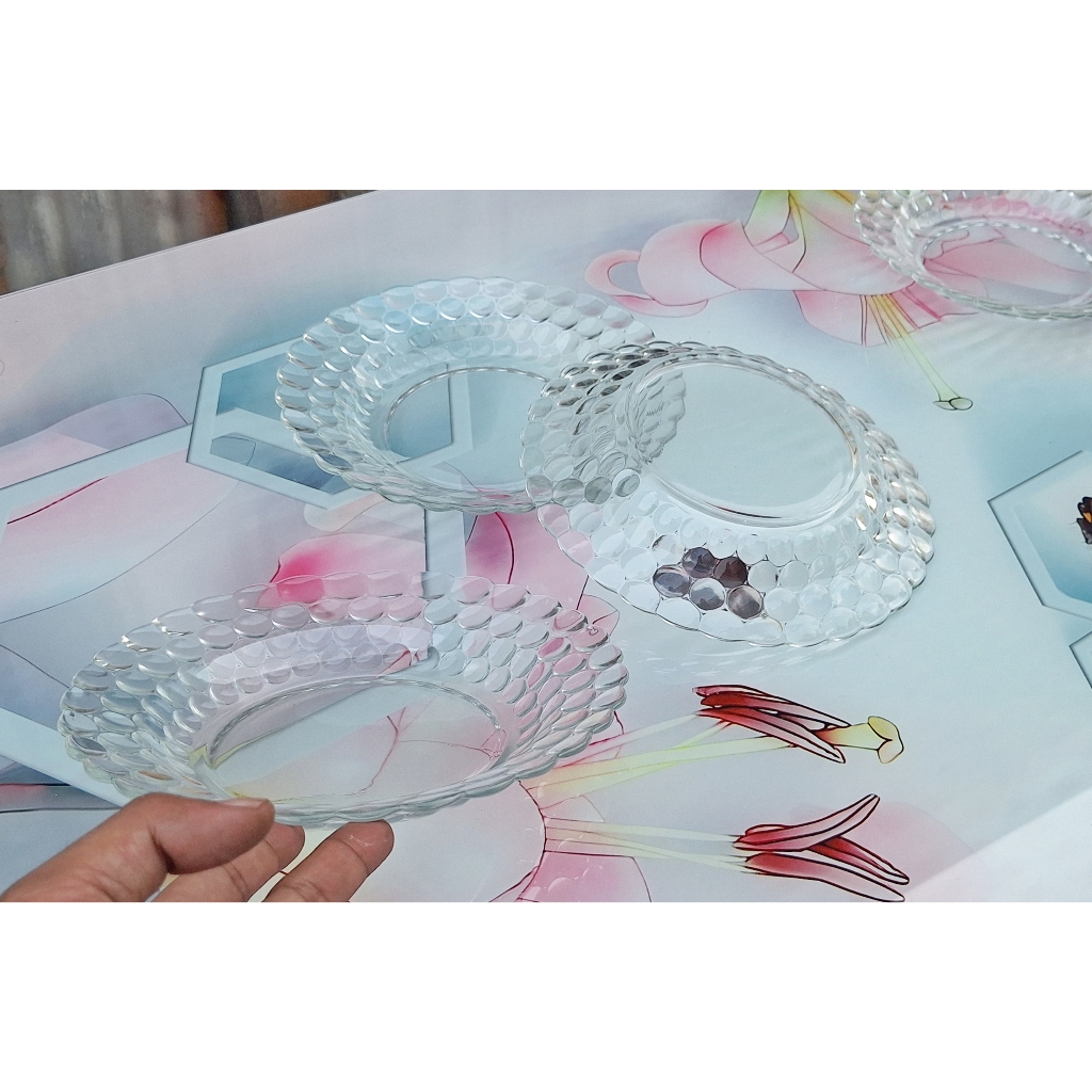 Jual Piring Makan Kaca Bentol TEBAL ORiGINAL per 1 pcs | Shopee Indonesia