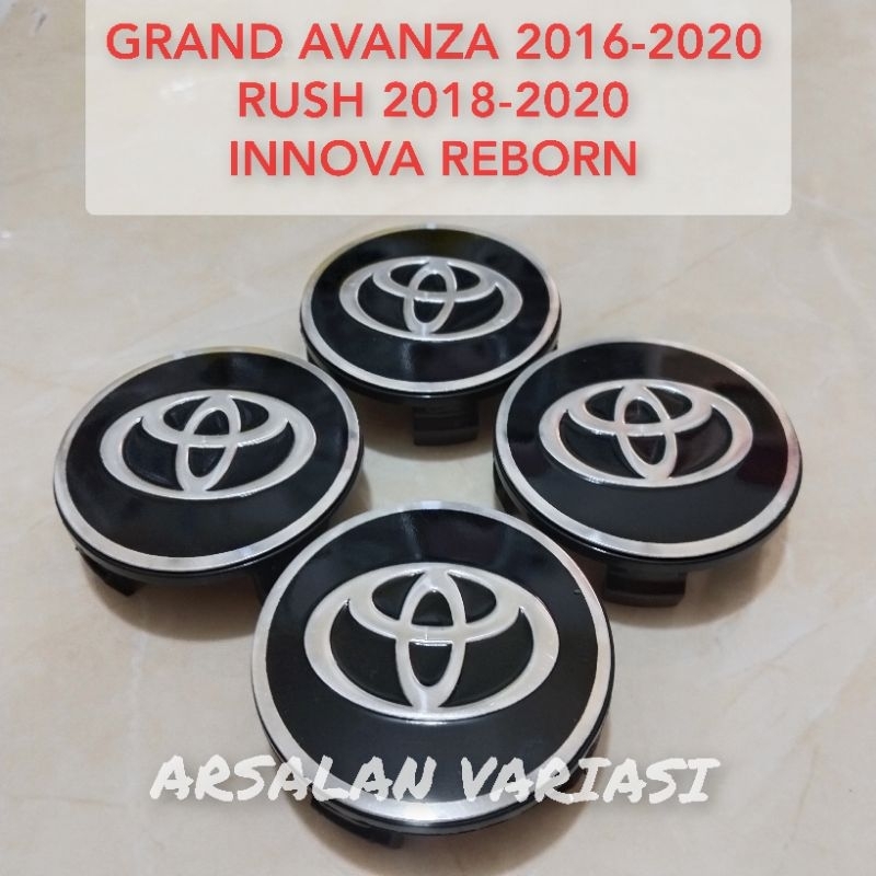 Jual Dop roda tutup velg mobil GRAND AVANZA 2016-2020, RUSH 2018-2020 diameter 6,2 cm logo datar ...