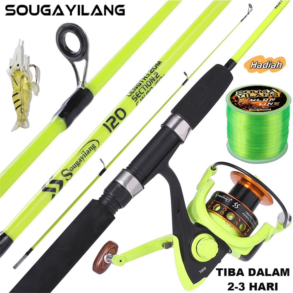 Jual Sougayilang Joran Pancing Set 1.2M/1.8M 12BB 5.0:1 Reel Pancing Gulung Tongkat Memancing ...
