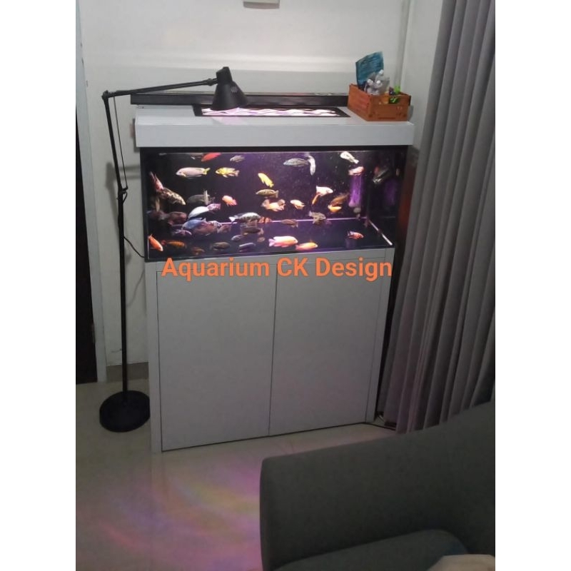 Jual lemari meja aquarium akuarium alumunium 100 cm / 1 meter | Shopee ...