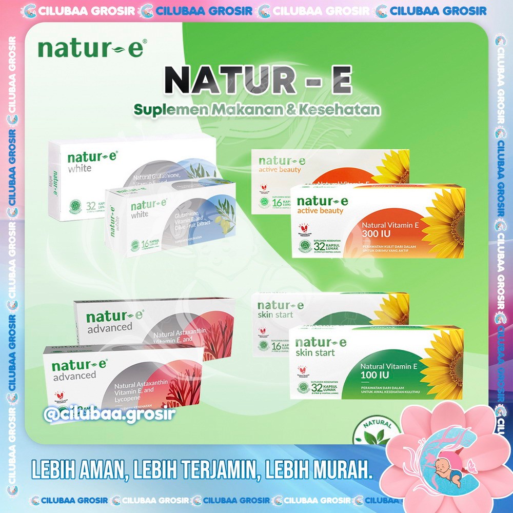 Jual NATUR-E Capsule Suplemen Makanan 100IU || 300IU || Advanced ...