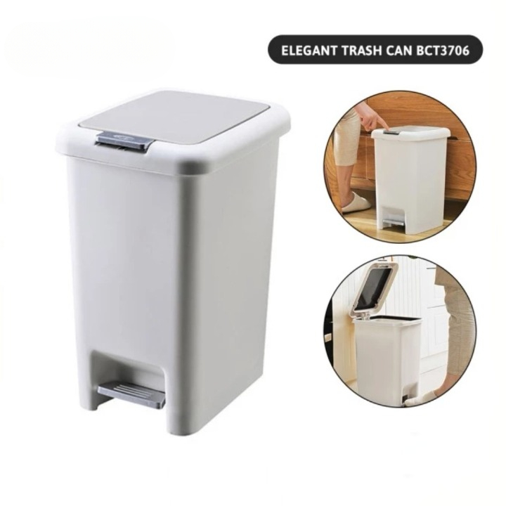 Jual BONBOX Trash Bin BCT3706 Grey Bonbox Tempat Sampah Injak Tong ...