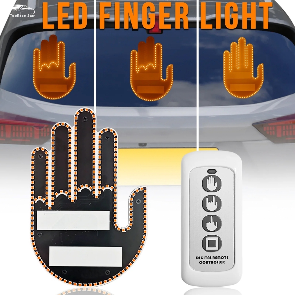 Jual New LED Illuminated Car Finger Light With Remote Control, Road ...
