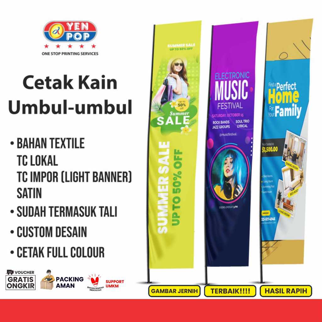 Jual UMBUL - UMBUL CUSTOM PRINTING I PRINT / CETAK UMBUL UMBUL CUSTOM ...